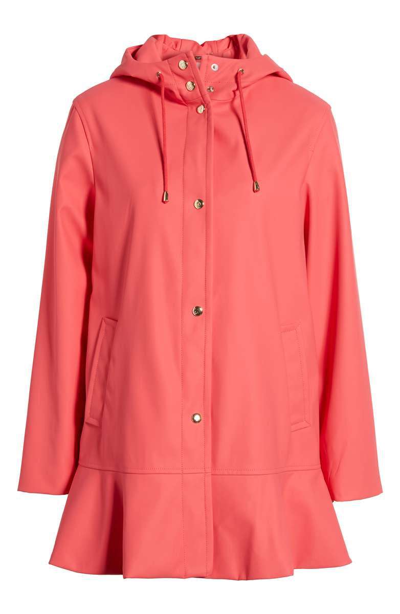 hooded peplum rain coat - Damsel In Dior