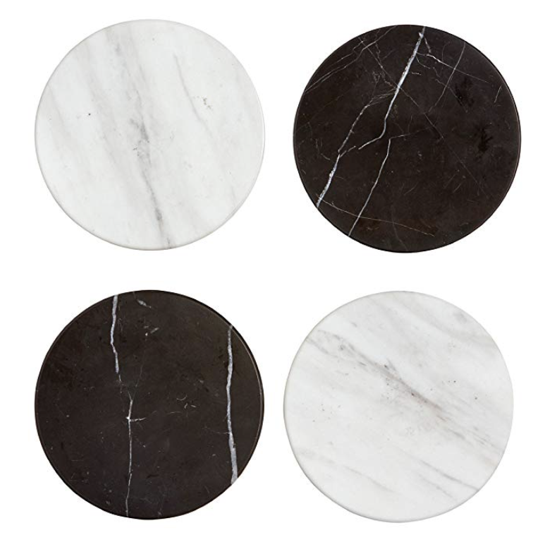 Mid Century Modern Round Marble Decor Coasters - Damsel In Dior