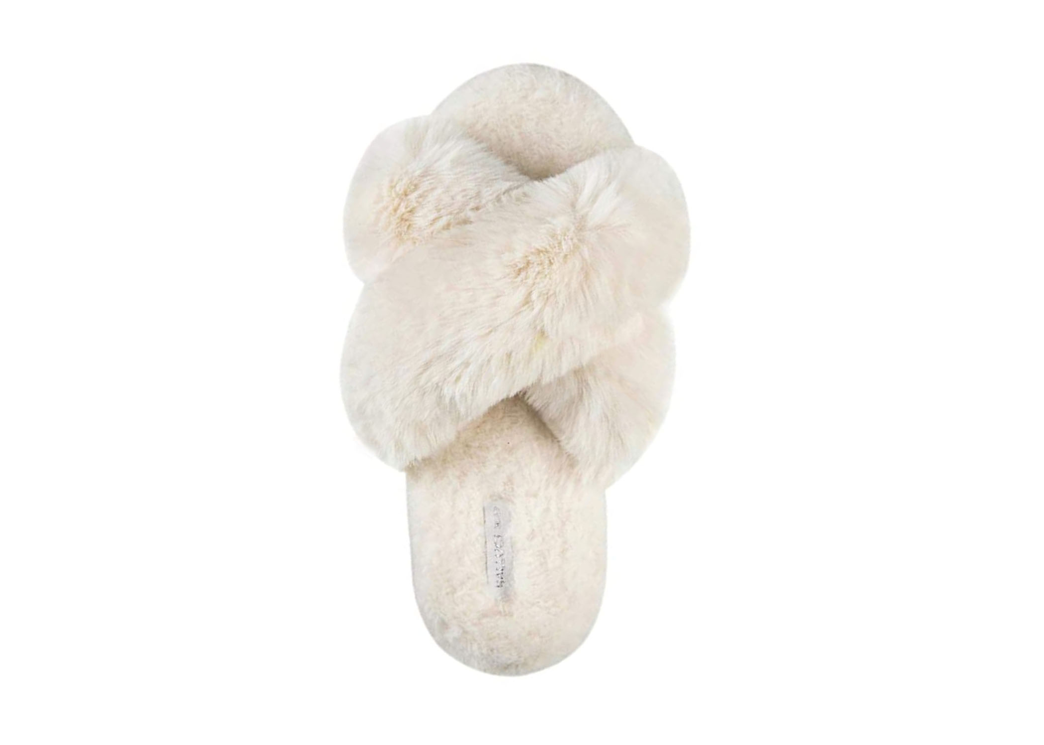 Cross Band Soft Plush Fleece House Slippers - Damsel In Dior